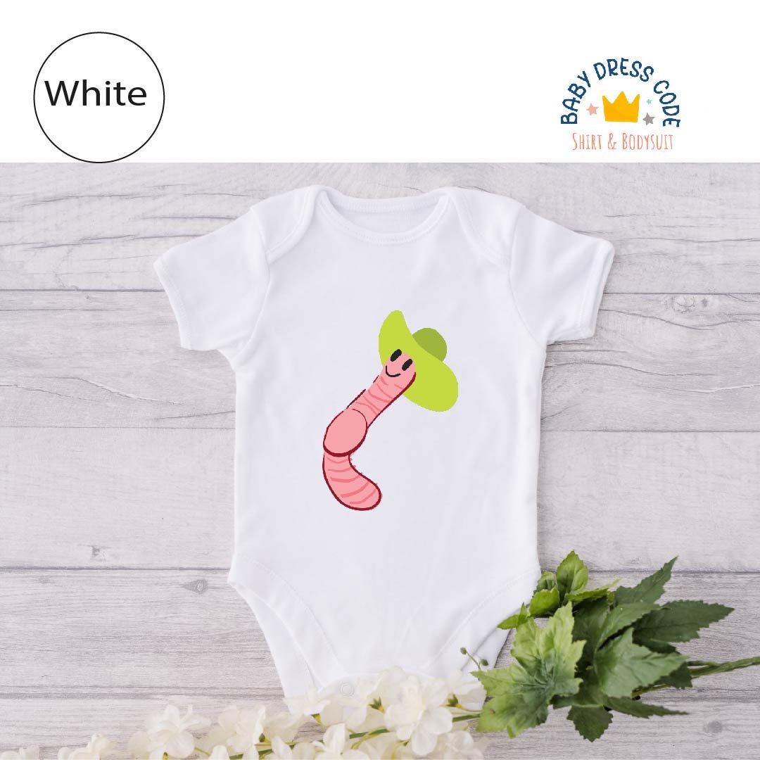 Cute Worm Baby Bodysuits, Worm Bodysuit, Kids Worm Shirts, Worm Shirts ...