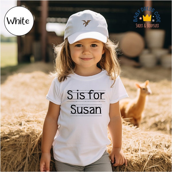 Kids Initial School Shirt - Etsy