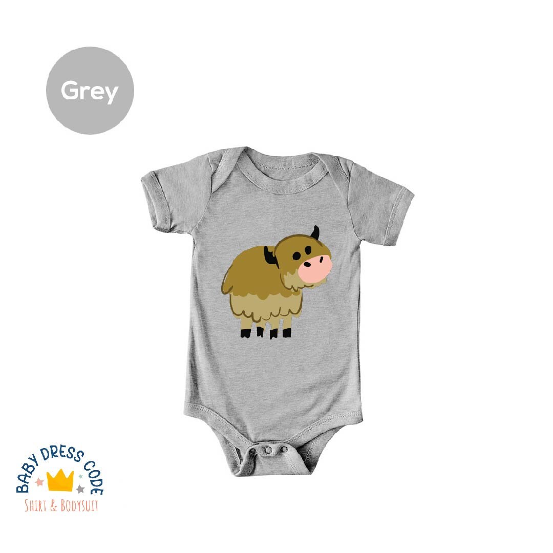 Yak Baby Bodysuit, Yak Bodysuit, Baby Shower Gift, Animal Lover Baby ...