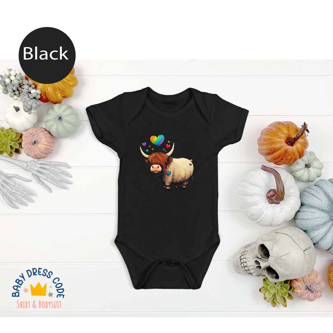 Highland Cow Heart Onesie®, Scottish Cow Onesie®, Highland Cattle ...