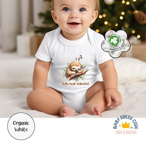 Sloth Mode Activated Baby Bodysuit, Cute Baby Clothes, Kids Sloth Shirt ...