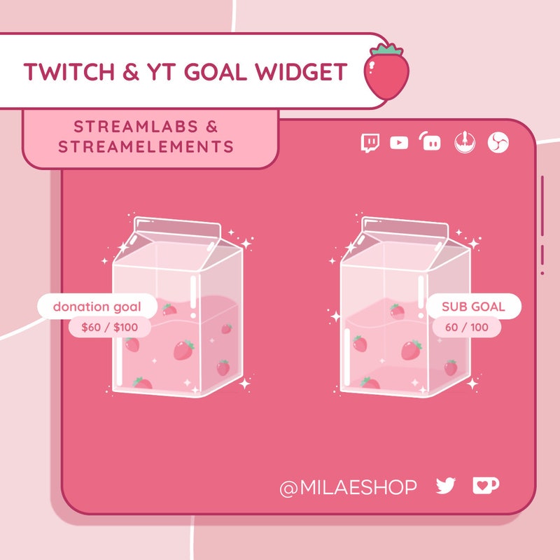 Twitch Widget Alert Milk - Etsy