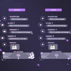 Multistyle Chat Widget + Minimal Version | 6 Decor Options | Twitch - Etsy