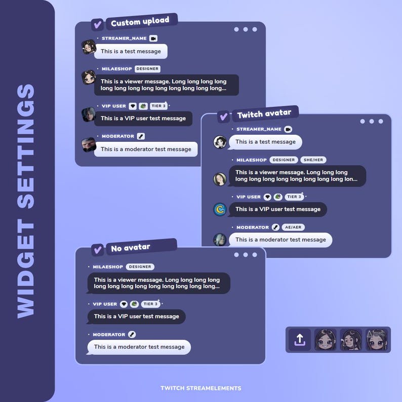 Gradient Messenger | Twitch | Streamelements - Etsy