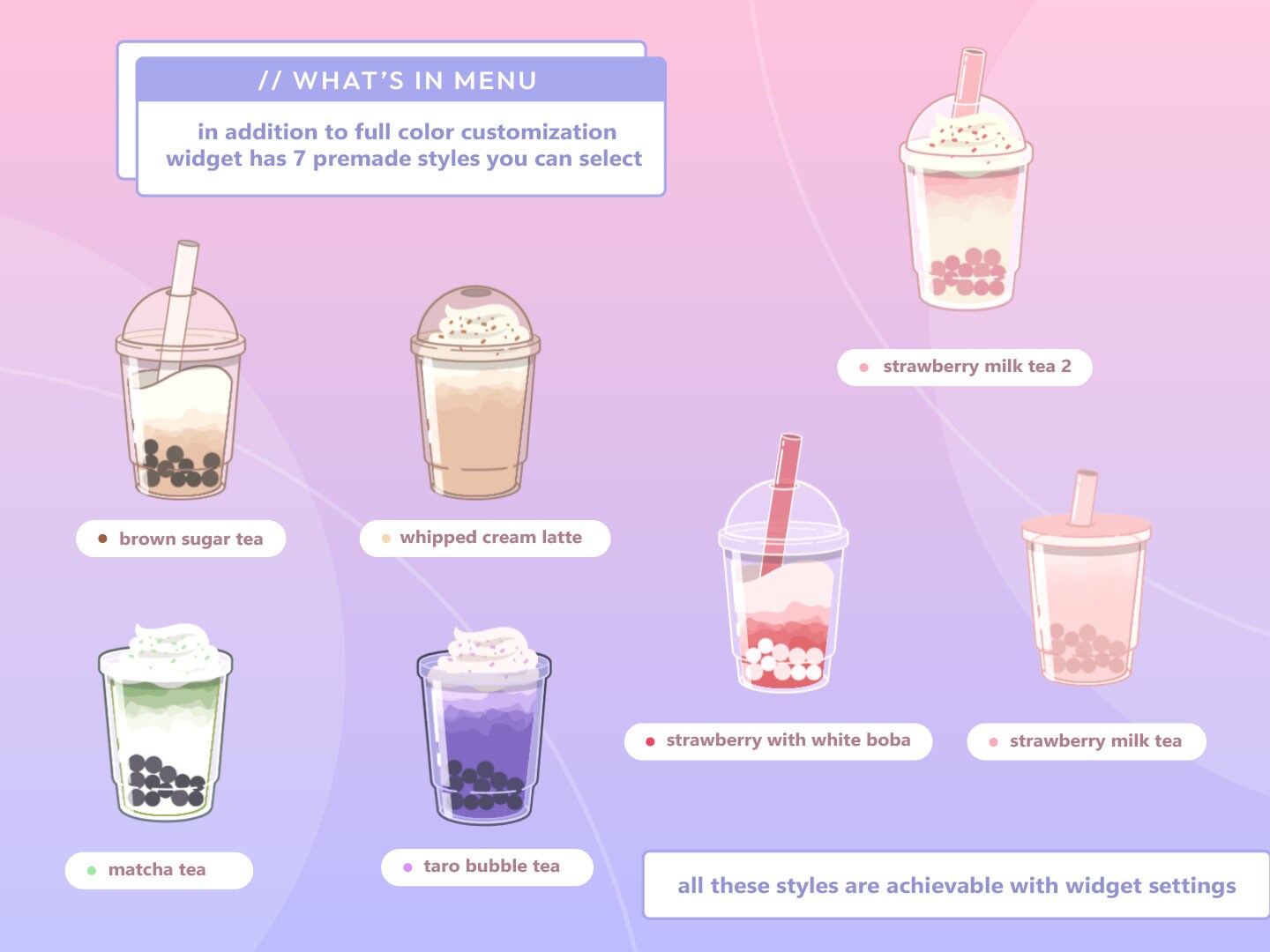 Goal Widget Bubble Tea | Twitch/yt Streamelements - Etsy