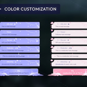Night Flower Chat Widget Twitch Streamlabs | Streamelements - Etsy