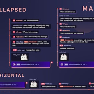 Chat Widget | Streamlabs + Streamelements | Vertical + Horizontal - Etsy