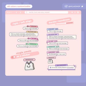 Pastel Chat Widget | Horizontal + Vertical | Twitch - Etsy
