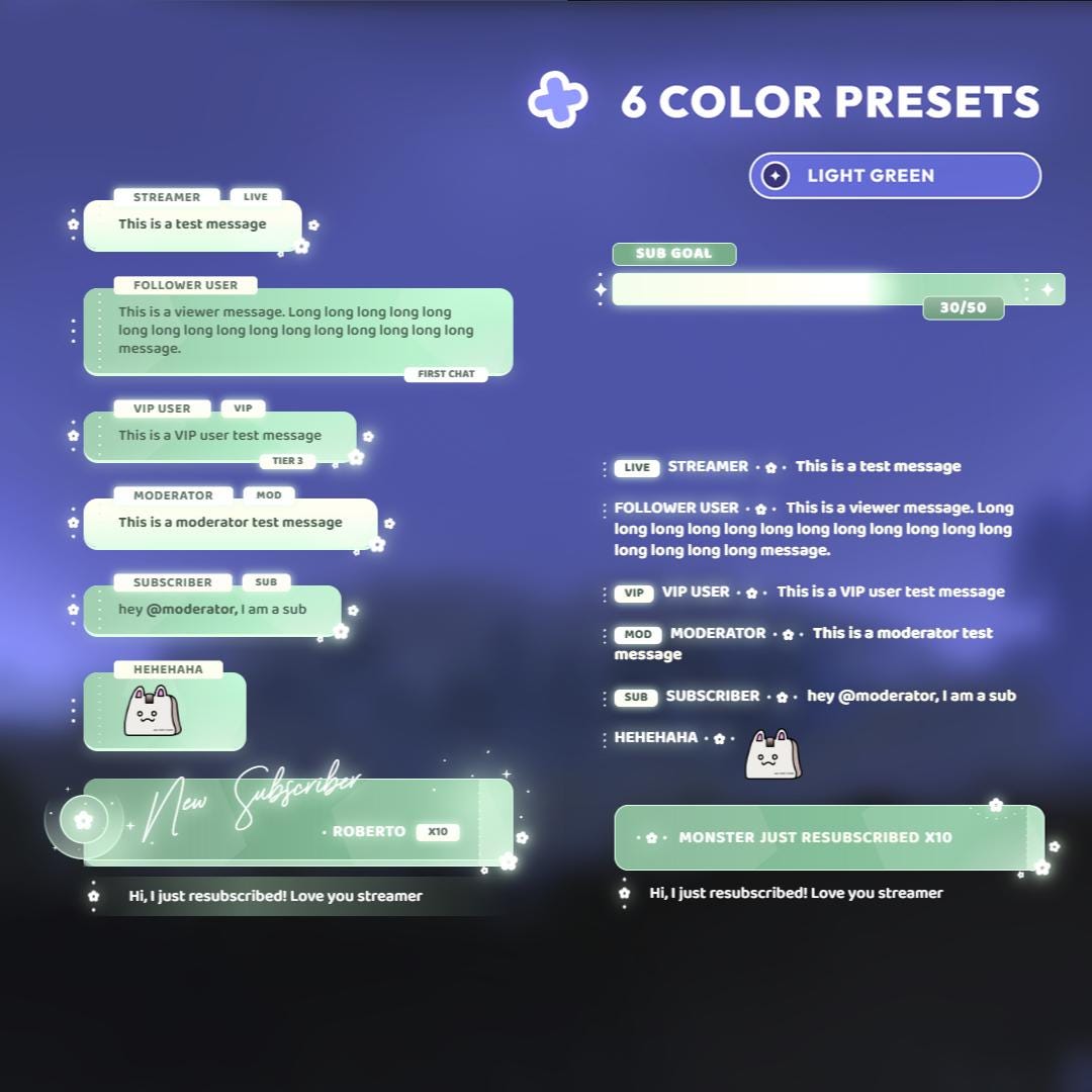 Multistyle Widget Bundle | Chat Widget + Goal | Streamelements - Etsy