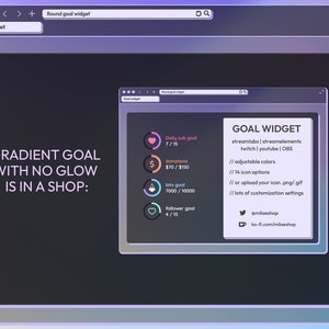 Twitch|youtube Goal Widget for Stream - Etsy