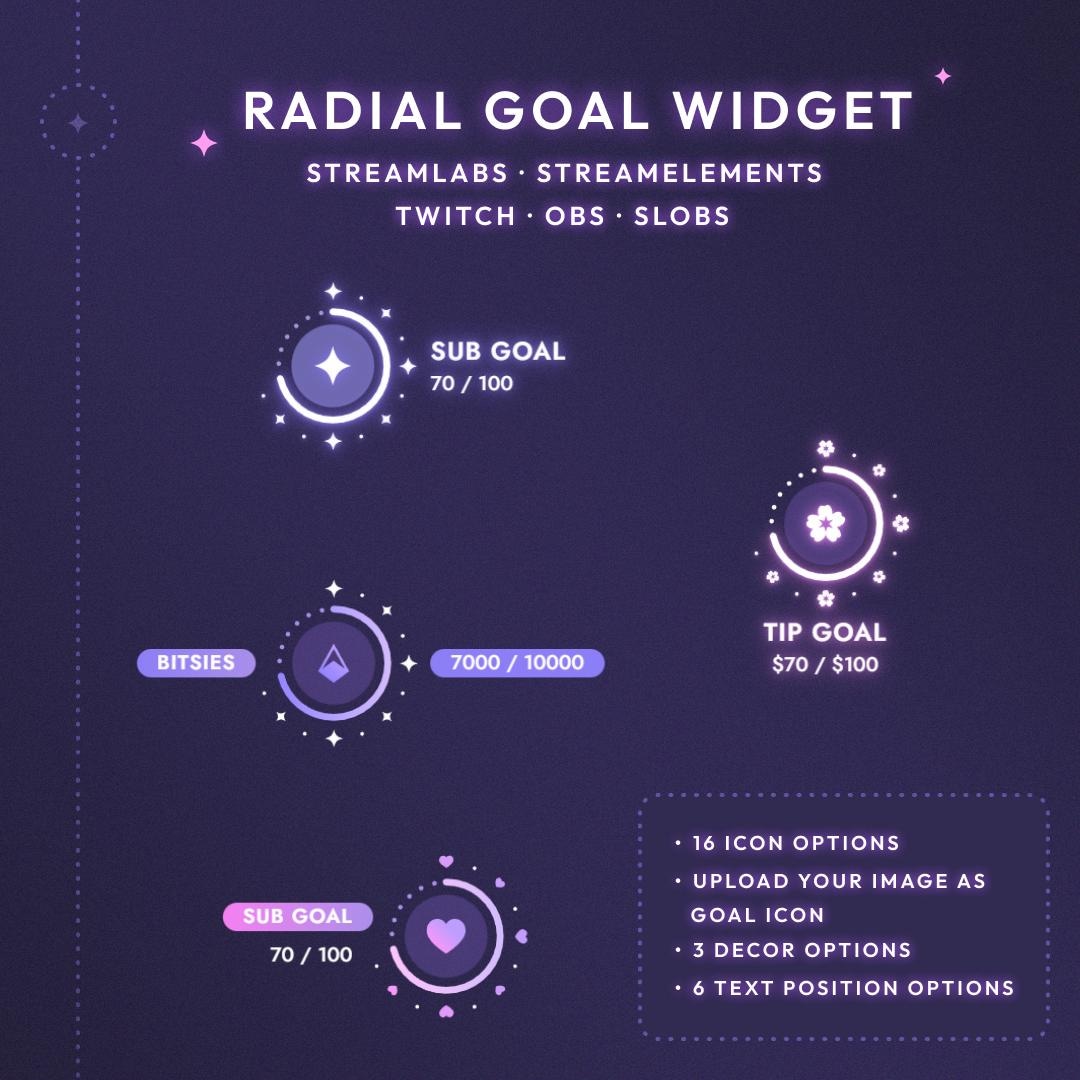 Round Goal Widget | Twitch - Etsy