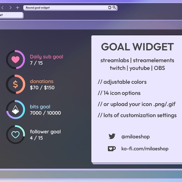 Follower Goal Widget - Etsy