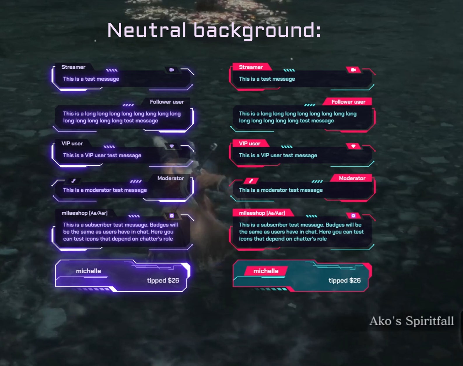 Cyber Style Chat Widget for Twitch Streamelements and Streamlabs - Etsy