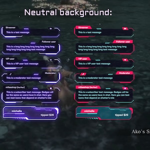 Cyber Style Chat Widget for Twitch Streamelements and Streamlabs - Etsy