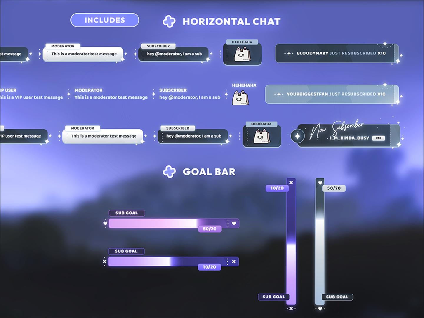 Multistyle Widget Bundle | Chat + Goal Widget | Streamelements - Etsy