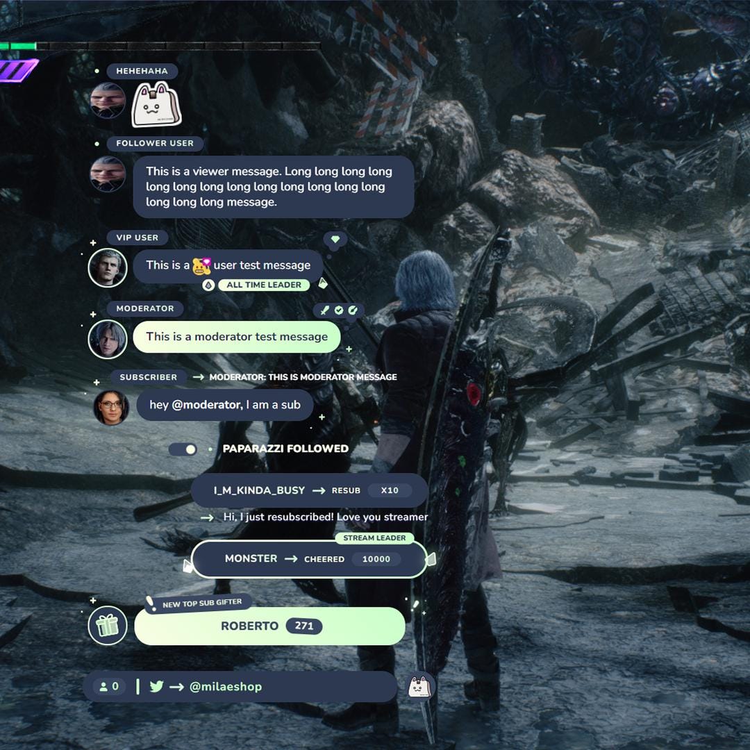 Messenger 2.0 Twitch Chat Widget | Streamelements - Etsy