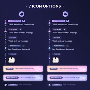 Gradient Twitch Chat Widget | 7 Icons | Event Messages | Streamelements ...