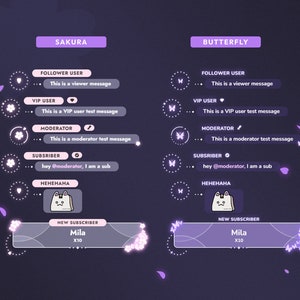 Multistyle Chat Widget + Minimal Version | 6 Decor Options | Twitch - Etsy