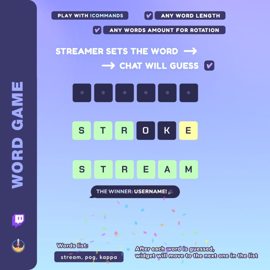 Mini Game | Word Game | Twitch Streamelements - Etsy