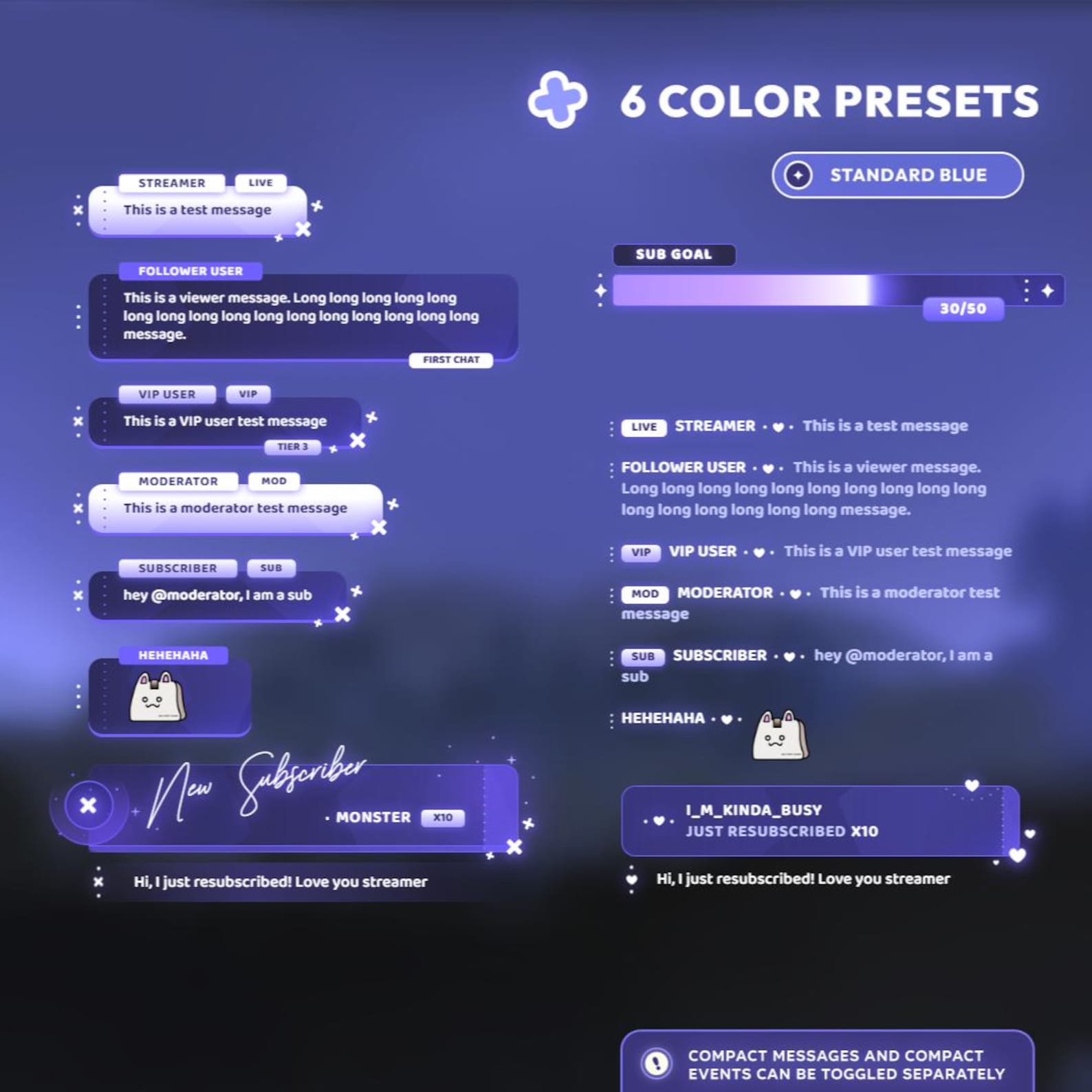 Multistyle Widget Bundle | Chat Widget + Goal | Streamelements - Etsy