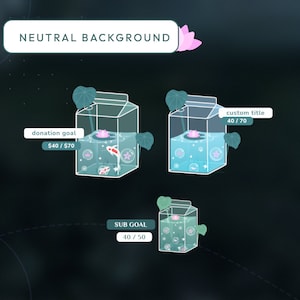 Twitch | Youtube Milkbox Goal Widget | Streamlabs + Streamelements - Etsy