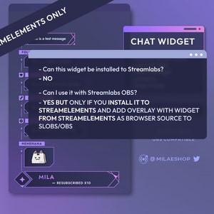 Chat Widget | Streamelements Twitch - Etsy