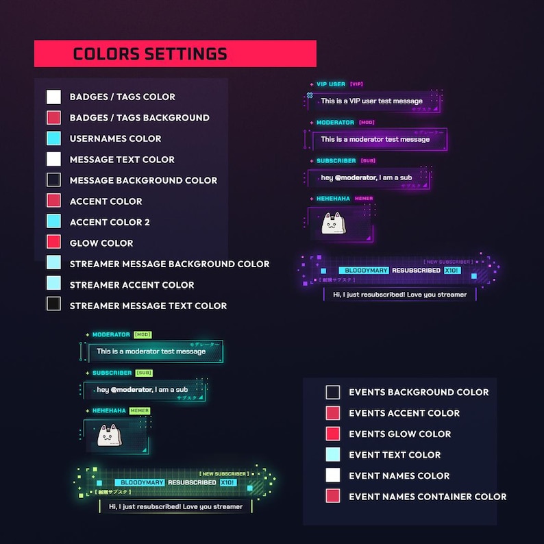 Glitch Chat Widget | Twitch Streamelements - Etsy
