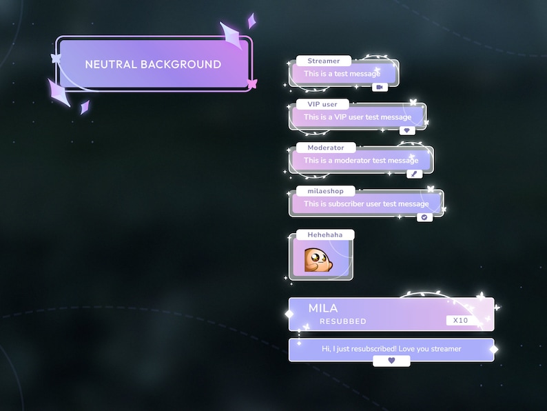 Butterfy Chat Widget Twitch Streamlabs | Streamelements - Etsy
