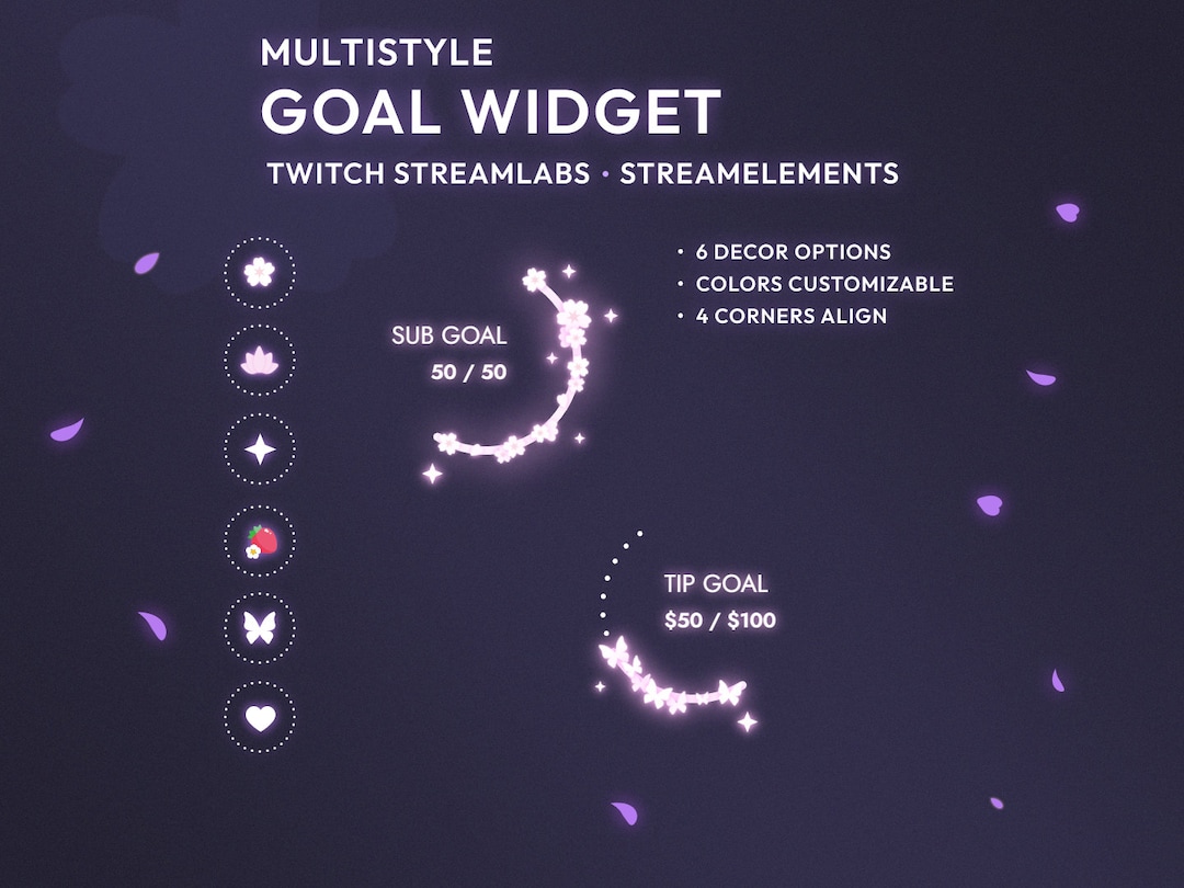 Multistyle Goal Widget Twitch/yt - Etsy