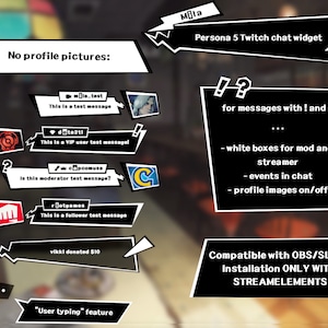 Persona 5 Styled Chat | STREAMELEMENTS TWITCH - Etsy