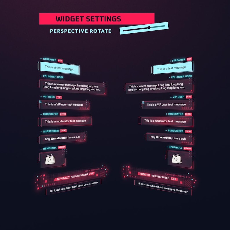 Glitch Chat Widget | Twitch Streamelements - Etsy