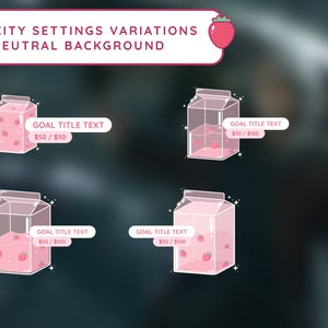 Twitch | Youtube Milkbox Goal Widget | Streamlabs + Streamelements - Etsy