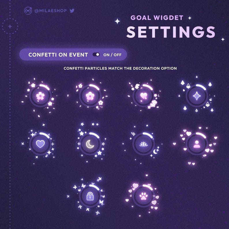 Round Goal Widget | Twitch | Multiple Styles - Etsy