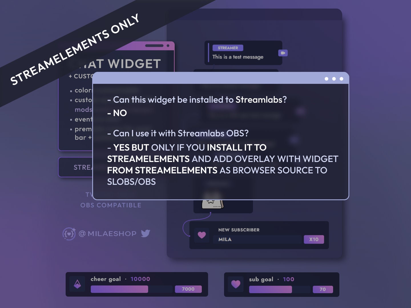 Chat + Goal Widget "mind Map" | Streamelements Twitch - Etsy