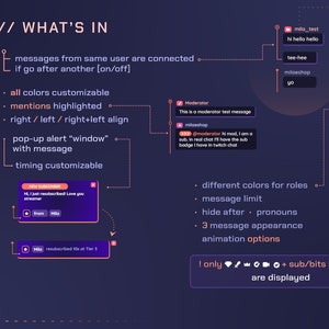Chat Widget | Streamlabs + Streamelements | Vertical + Horizontal - Etsy