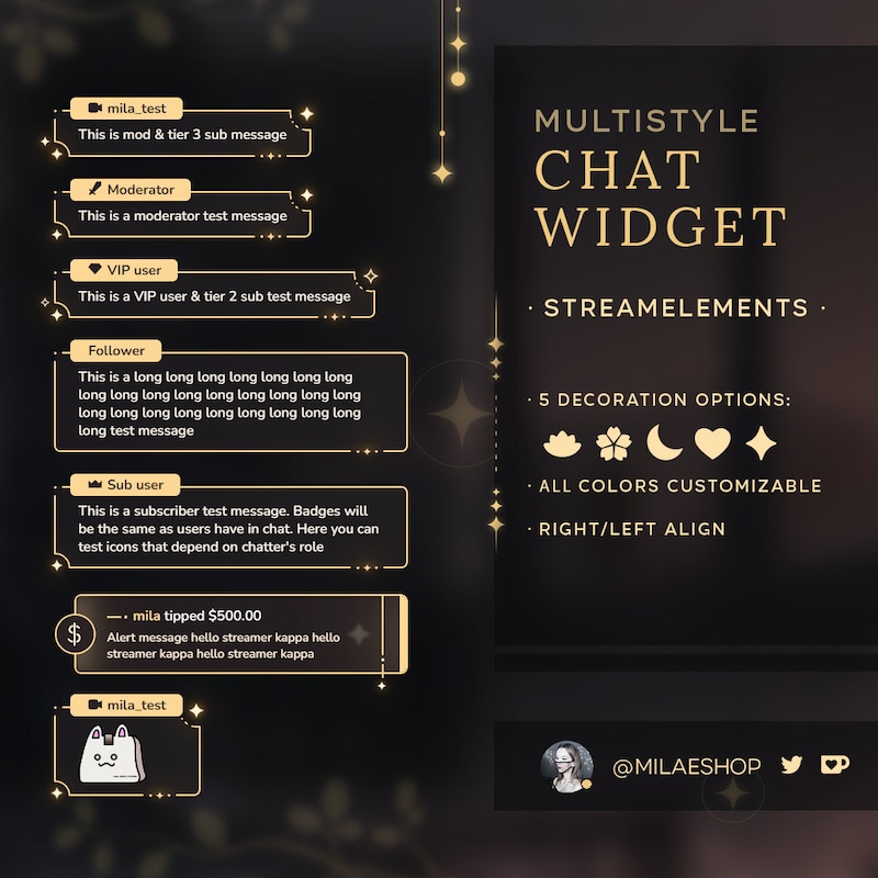 Chat Box Streamelements - Etsy