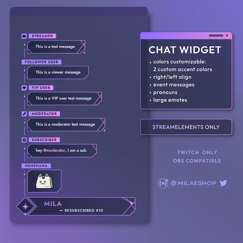Chat Box Streamelements - Etsy