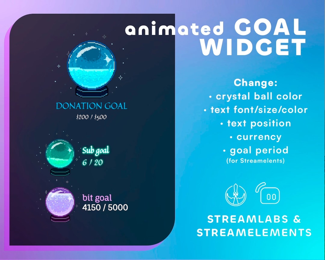Twitch Goal Widget for Stream - Etsy Canada