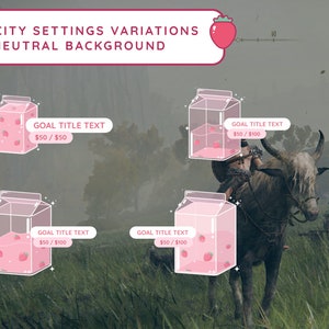 Twitch | Youtube Milkbox Goal Widget | Streamlabs + Streamelements - Etsy