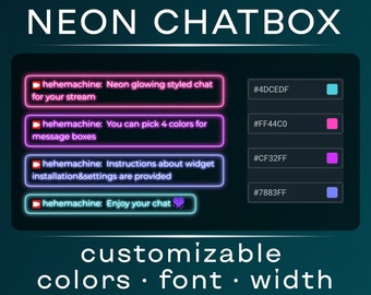 Twitch Chat Box Overlay Animated - Etsy