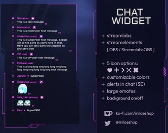 Blinking Rabbit Themed Chat Widget for Streamelements Twitch customizable - Etsy