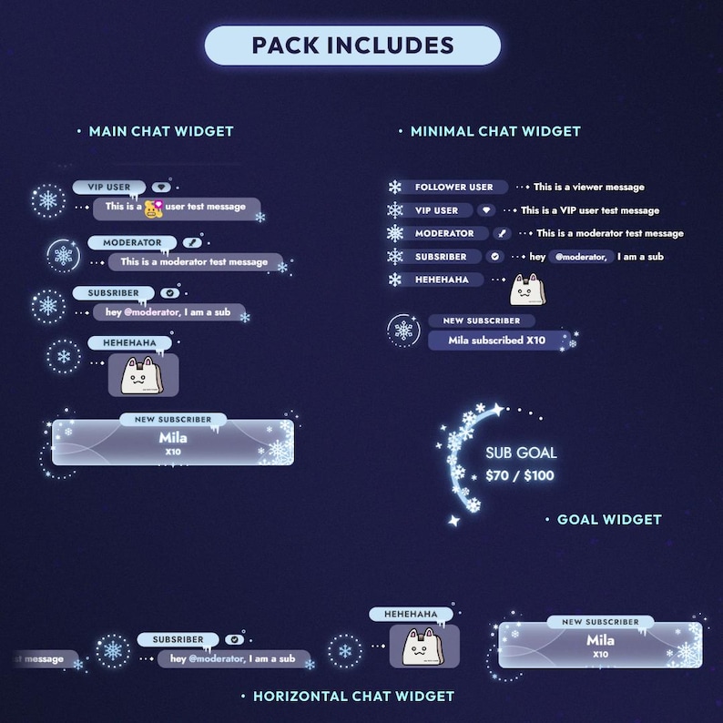 WINTER Bundle: Chat and Goal Widget | Twitch | Streamelements ...