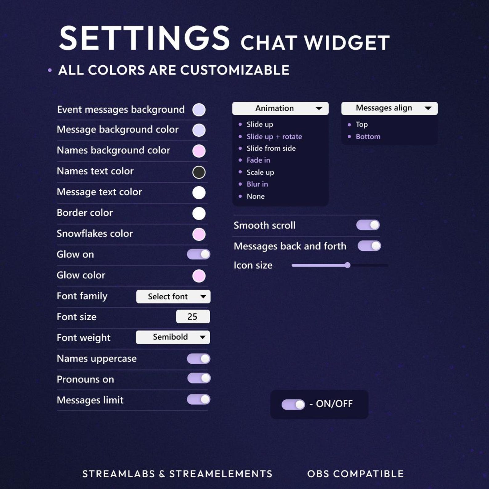 WINTER Bundle: Chat and Goal Widget | Twitch | Streamelements ...