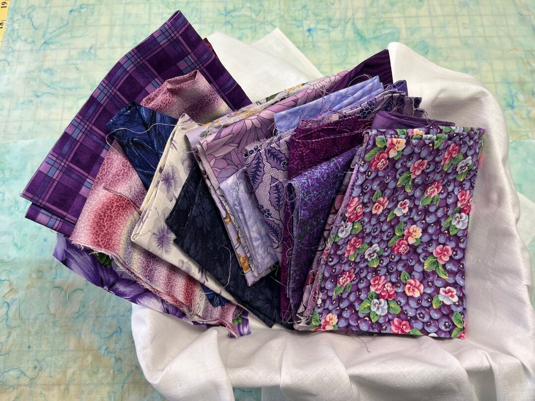 Fabric Scrap Bags Purple Bundle - Etsy
