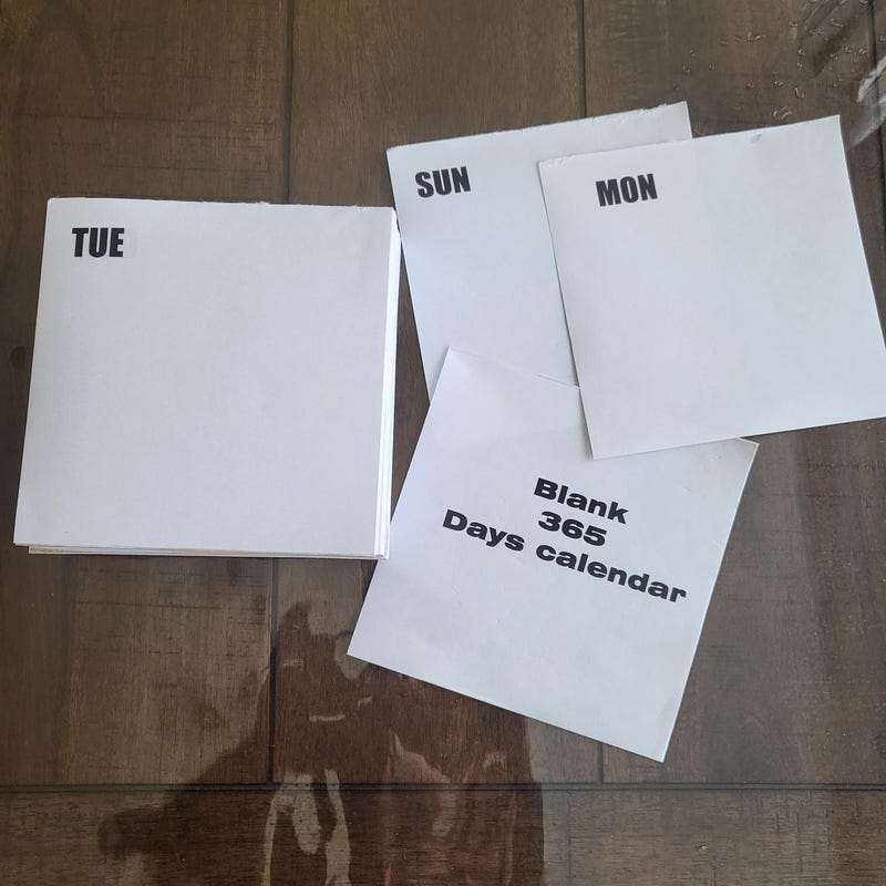 Daily Tear off Calendar - Etsy