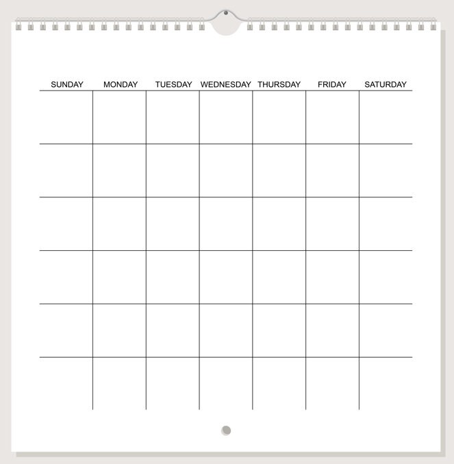 12x12 - Spiral Scrapbook Calendar - Etsy