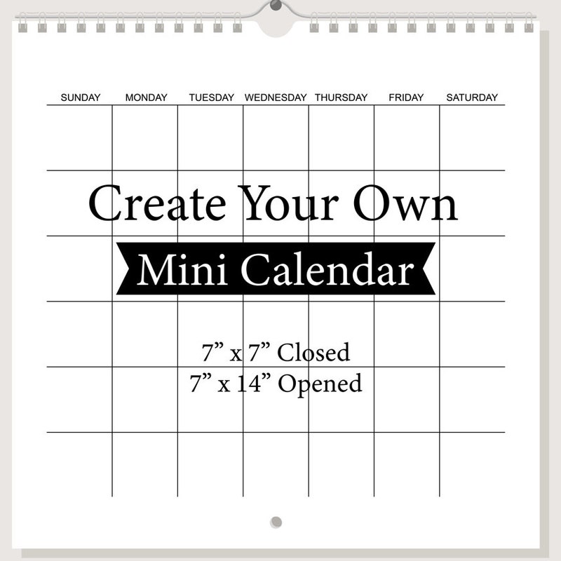 7x7 Wall Calendar 2026 - Etsy