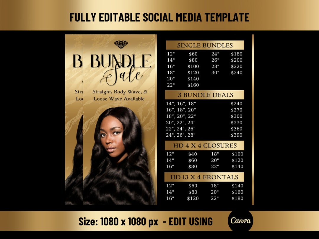 Hair Bundle Price List, Hair Price List, Hair Sale, Wig Flyer, Hair ...