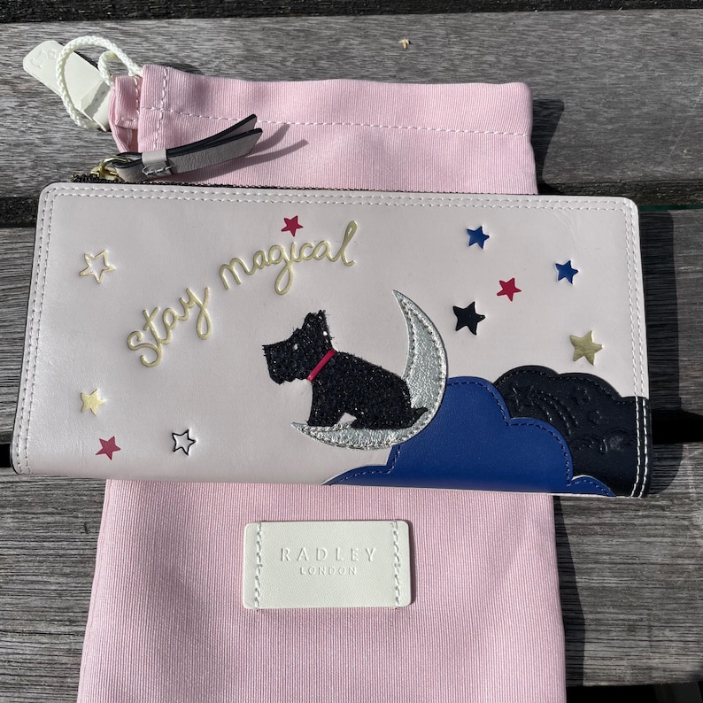 Radley Leather Slim Purse: Stay With Magical Dove Grey - Etsy Australia