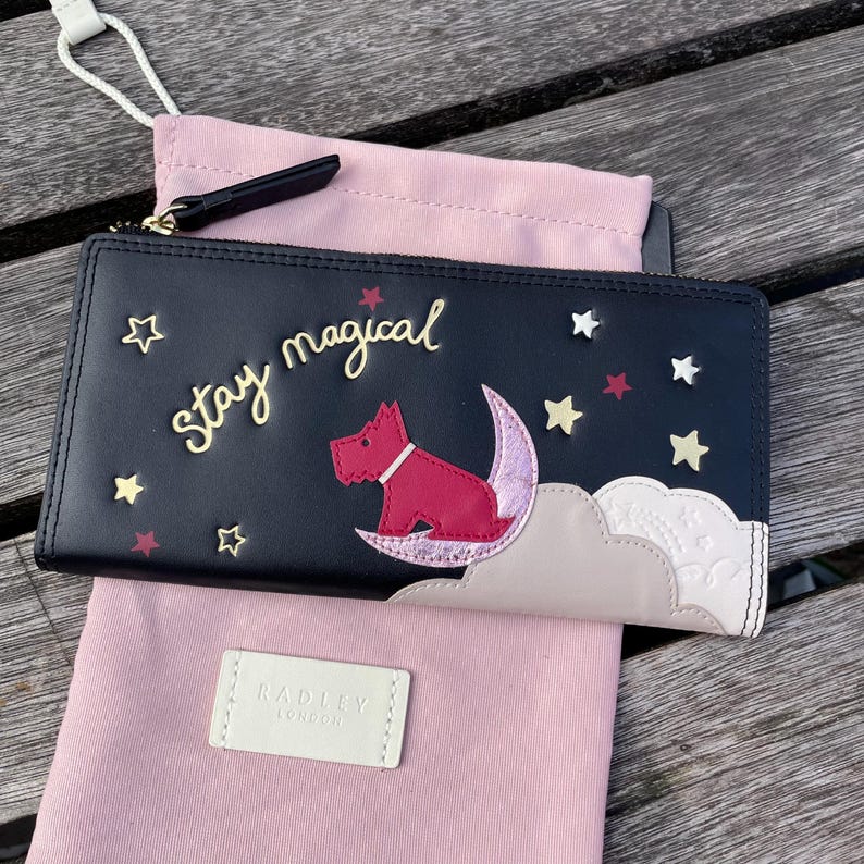Radley Leather Slim Purse: Stay With Magical Dove Grey - Etsy Australia